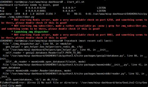 How To Start Misp Dashboard On Version Issue MISP Misp Dashboard GitHub