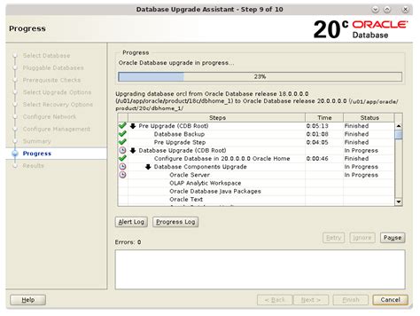 Oracle Database Upgrade Assistant Dbuaを使用したアップグレード