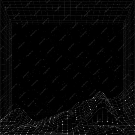 Free Vector 3d Abstract Wave Pattern Background Vector