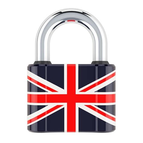 Premium Photo Padlock With British Flag 3d Rendering