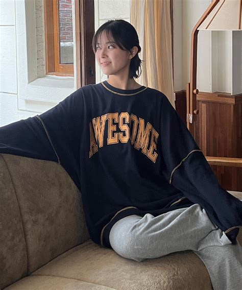 4xl ️후기best여리핏 Asome 맨투맨 4color 에이블리