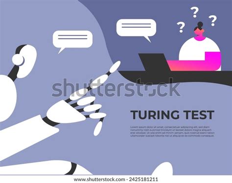 Robot Scientist Pass Turing Test Experiment Stock Vector Royalty Free