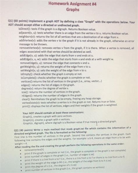 Solved Homework Assignment Graphs Points Chegg