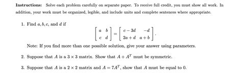 Solved Instructions Solve Each Problem Carefully On Chegg