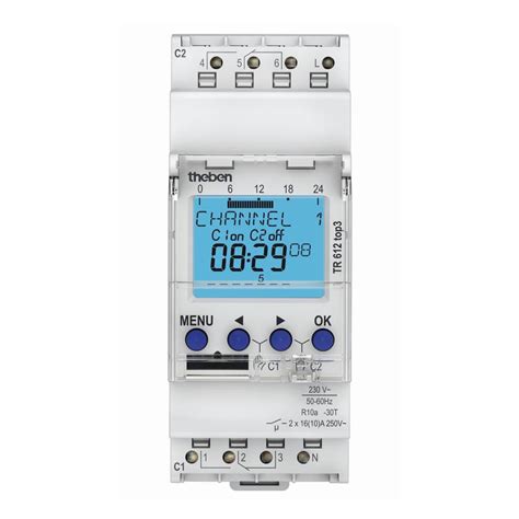 Theben Tr612top3 Weekly Digital Timer With Bluetooth Reserve 2ch Electrical Tool And