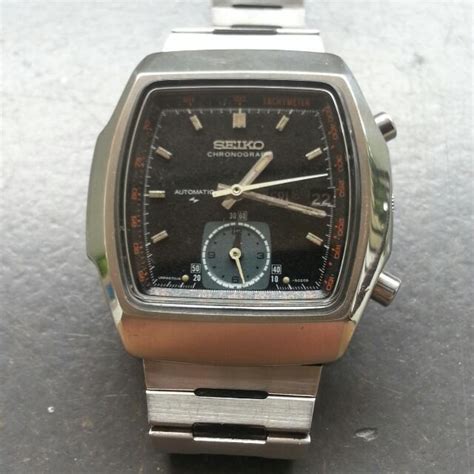 Rare Vintage Flyback Seiko Tank Monaco Automatic Chronograph Caliber