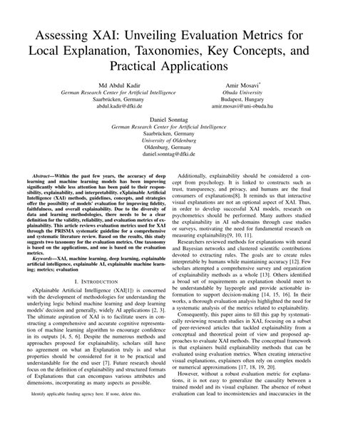 Pdf Assessing Xai Unveiling Evaluation Metrics For Local Explanation