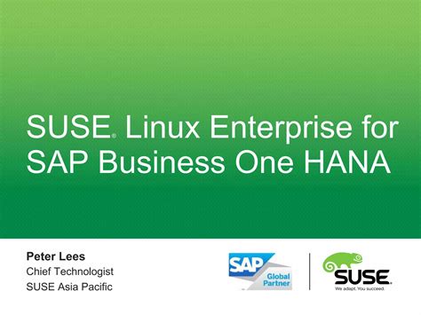 Sles For Sap B1 Pptx Operating Systems Computer Software And