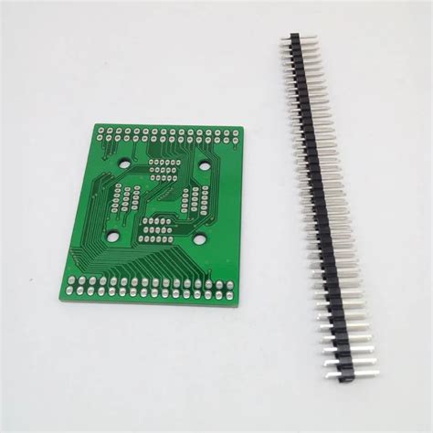 pcb board for qfp64 tqfp64 lqfp64 socket clamshell structure programming socket breakout board