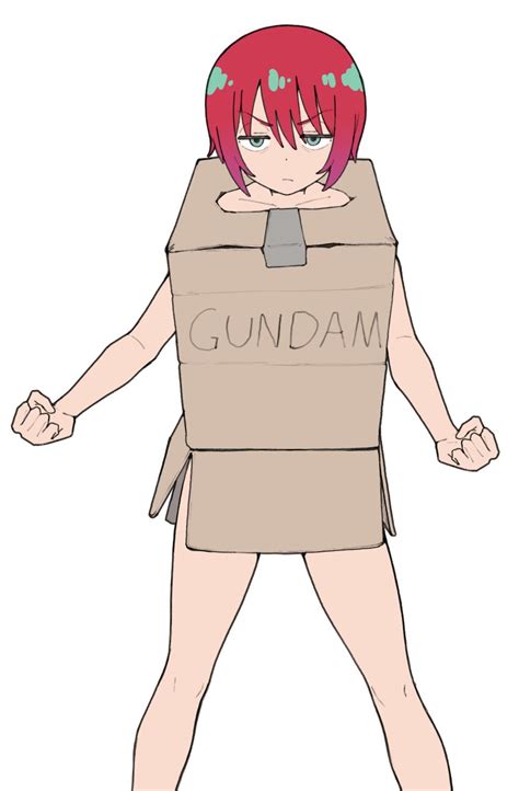 S10021 Amate Yuzuriha Cardboard Box Gundam Gundam Gundam Gquuuuuux Absurdres Commentary