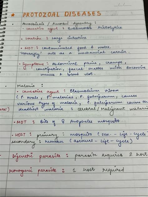 Protozoal Diseases Human Health And Diseases Handwriting Examples