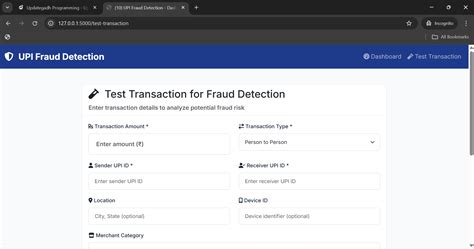 UPI Fraud Detection System Using Python Machine Learning
