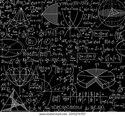 Math Vector Seamless Background Scientific Formulas Stock Vector Royalty Free