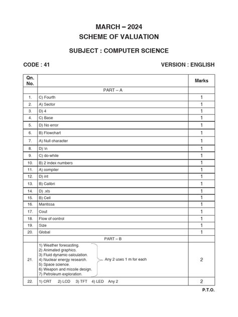 41 Computer Science Answer Key Pdf