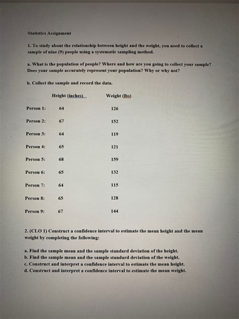 Solved Statistics Assignment 1 To Study About The Chegg Com