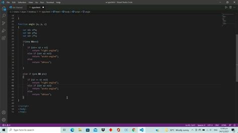 Javascript Program To Determine Triangle Type And Angle Youtube