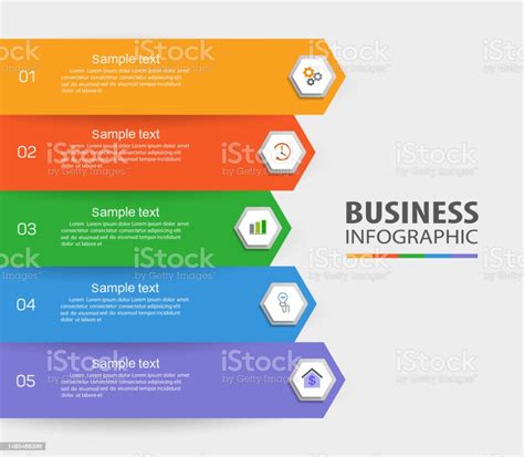 5가지 옵션 또는 단계가 있는 비즈니스 벡터 인포그래픽 템플릿 개념에 대한 스톡 벡터 아트 및 기타 이미지 개념 결정 계획 Istock