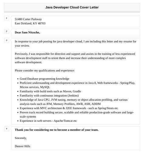 Java Developer Cloud Cover Letter Velvet Jobs