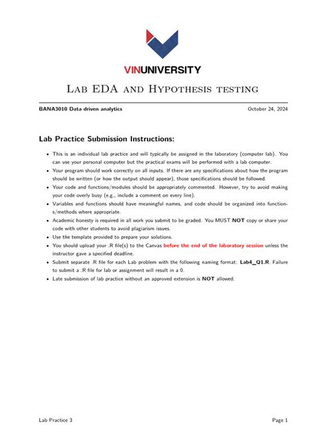 Lab Eda And Hypothesis Testing Pdf Computing Computer Programming