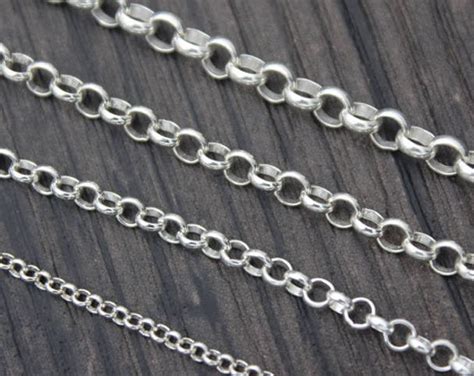 Sterling Silver Rolo Chain By Foot2mm 3mm 35mm 4mm Rolo Silver