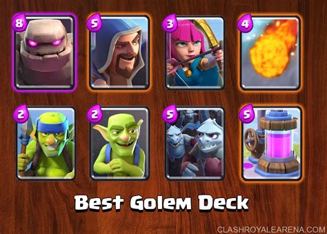 Clash Royale Melhor Deck Com Golem Detonado E Dicas