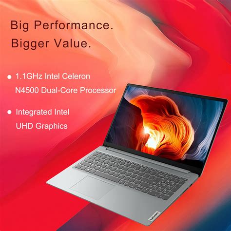 Ideapad 1 Laptop 156” Fhd Display Intel Celeron N4500
