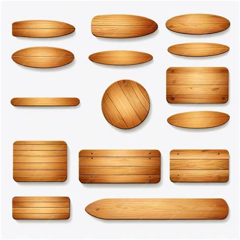 Boards Vector Set White Background Isolated A High Qual Premium Ai