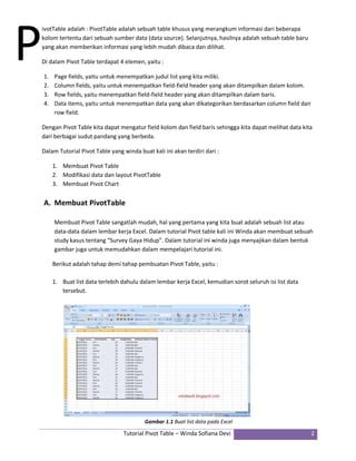 Tutorial Pivot Table PDF