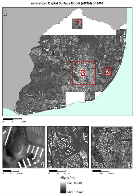 Normalized Digital Surface Model Ndsm Produced With The Altimetric