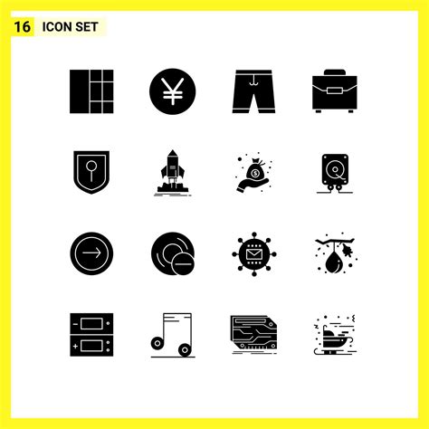 Set Of 16 Modern Ui Icons Symbols Signs For Startup Security Dress Location Payment Editable