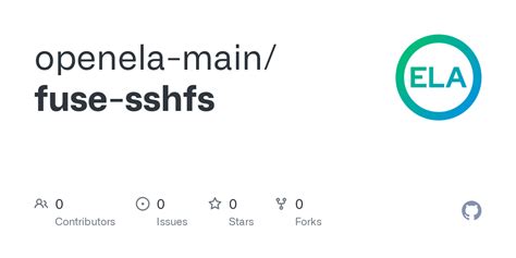 Github Openela Mainfuse Sshfs