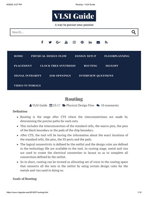 Routing Vlsi Guide Pdf Digital Technology Digital Electronics