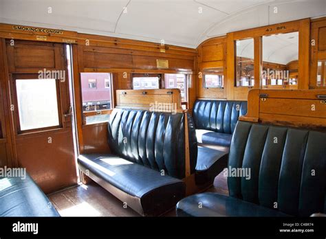 Interior Of 1st Class Railway Carriage At Maldon Railway Victoria