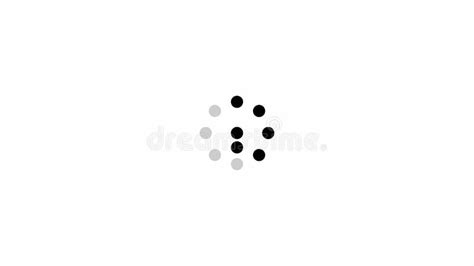 Circle Dots Loading Progress Animation Progress Bar Waiting Spinning Loading Concept Stock