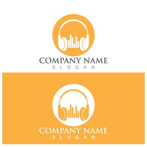 Headphone Earphone Logo And Vetor Template Vector Art At Vecteezy