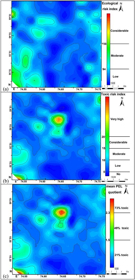 Spatial Distribution Of Potential Risks Assessed By A Ecological Risk