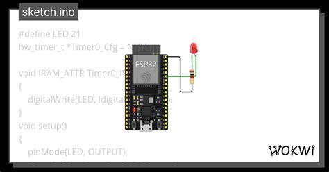 timer and interrupt wokwi esp32 stm32 arduino simulator