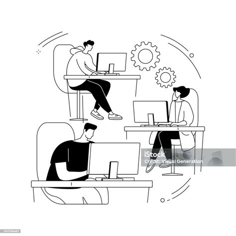 computer lab abstract concept vector illustration stock illustration