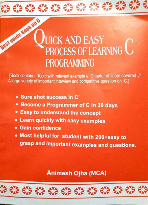 C Programming Guide Book And Solved Program In C Animesh Ojha Amazon In Books