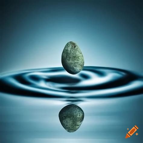 Imagery Of A Stone Being Dropped In A Still Body Of Water Its Ripples