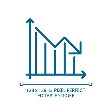 Decrease Graph Light Blue Icon Arrow Going Down Money Diagram