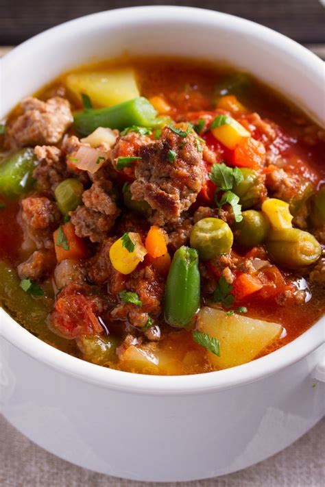 Ground Beef Vegetable Soup At Emma Rouse Blog