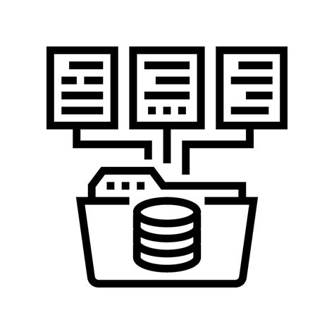 Data Integration Database Line Icon Vector Illustration 32517454 Vector Art At Vecteezy