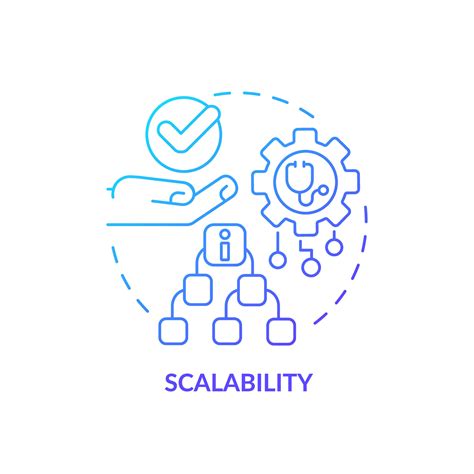 2d Gradient Blue Icon Scalability Concept Isolated Vector Health Interoperability Resources