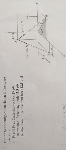 Solved 1 For The Force Configuration Shown In The Figure