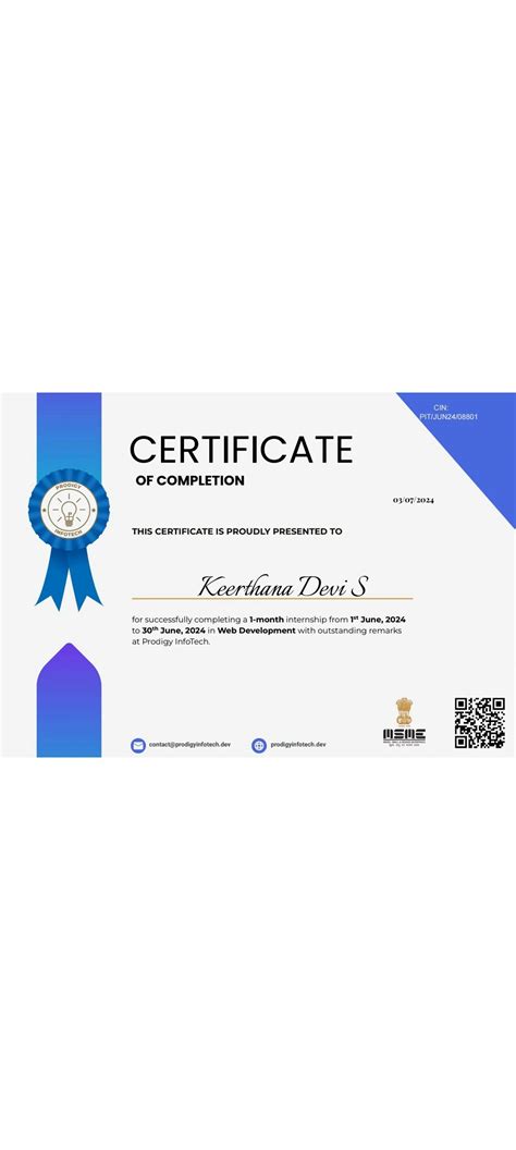 Keerthana Devi S On Linkedin Prodigyinfotech Internship Webdevelopment