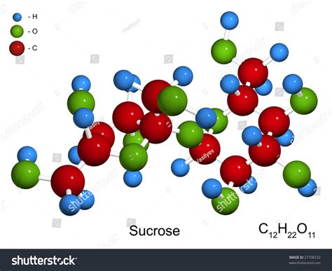 The Isolated D Model Of Sucrose Sugar On A White Background Stock Photo Shutterstock