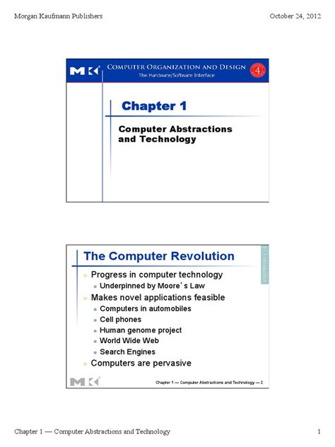 Chapter 1 Computer Abstractions And Technology Pdf Central Processing Unit Computer Data