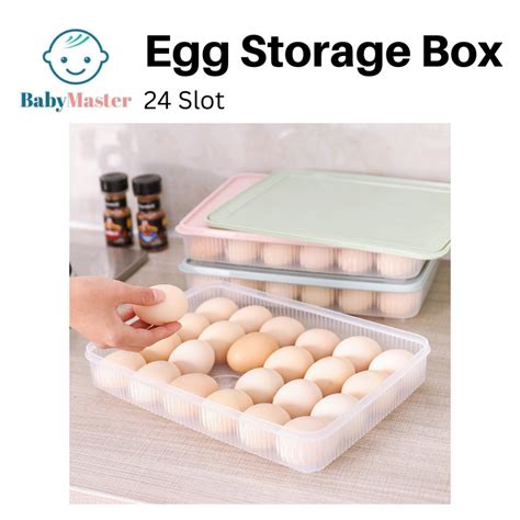 24 Grid Egg Box Container Plastic Tupperware Egg Fresh Keeping Kitchen