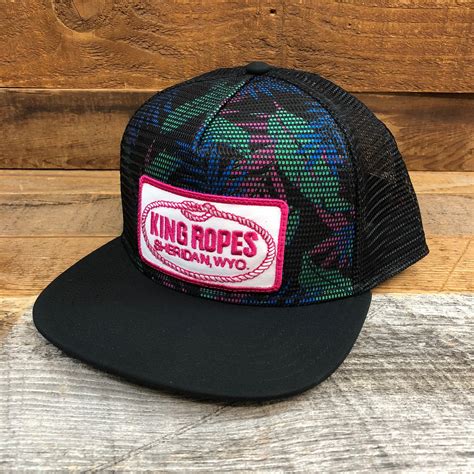 All Over Mesh Outdoor Patch Hat Tropicalblack King Ropes